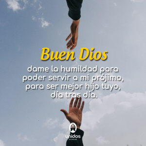 Oración para crecer en servicio y humildad